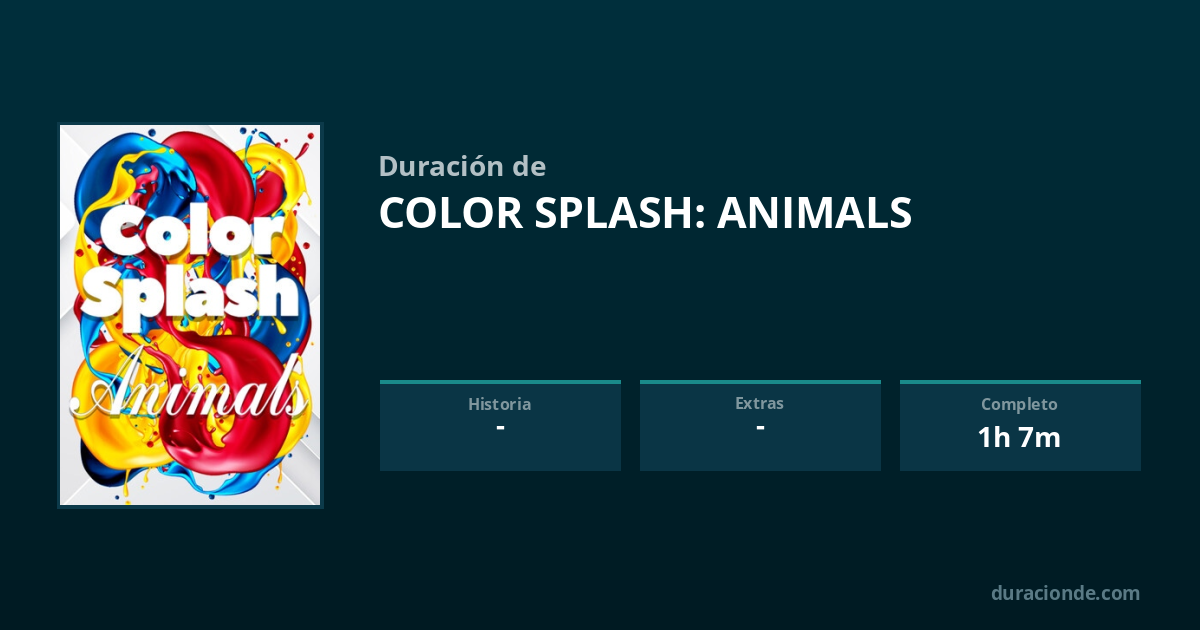 ¿Cuánto dura Color Splash: Animals? | DuracionDe