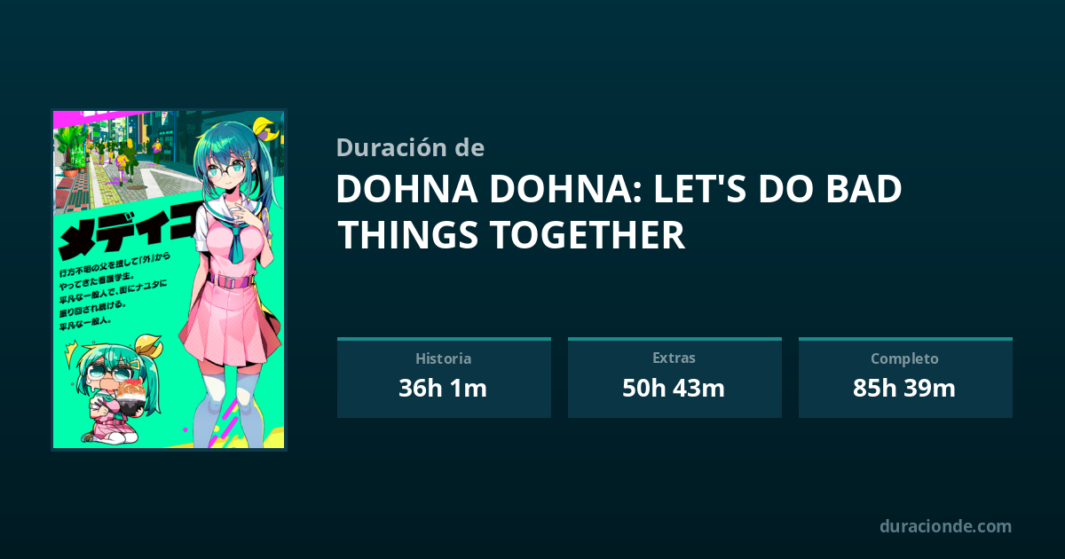 ¿Cuánto dura Dohna Dohna: Let's Do Bad Things Together? | DuracionDe