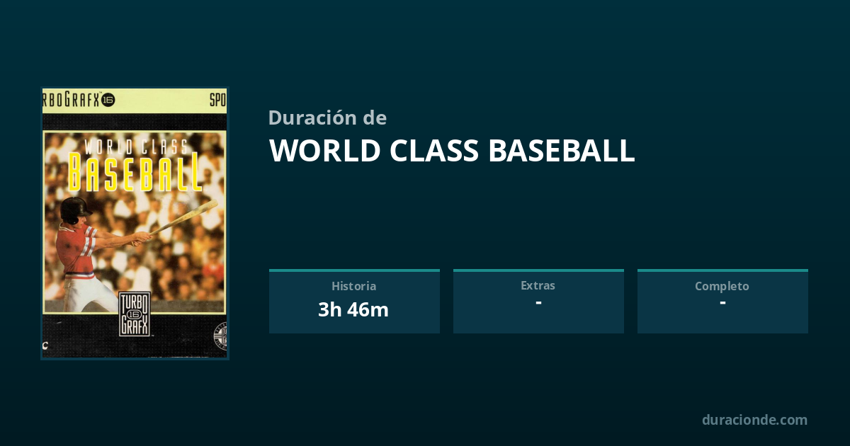 ¿Cuánto dura World Class Baseball? | DuracionDe